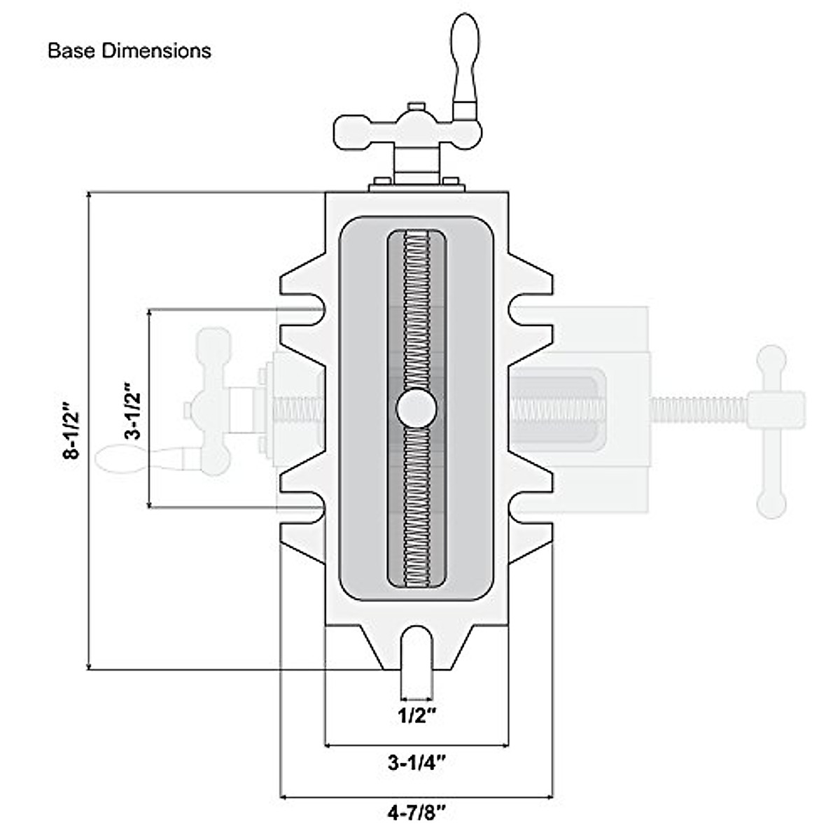 WEN Cross Vise, 4.25-Inch with Compound Slide for Mills and Drill Presses (CV414),Black