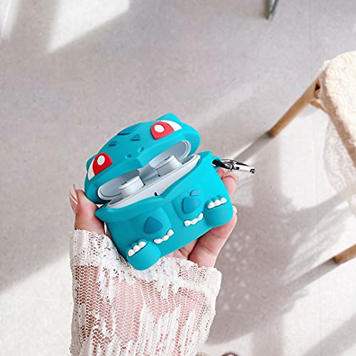 Beats Studio Buds Case,Cute 3D Cartoon Kawaii Funny Fun Beats Studio Buds Case,Soft Silicone Shockproof Keychain Charging Box.for Boys and Girls,Compatible Beats Studio Buds Skin Cases