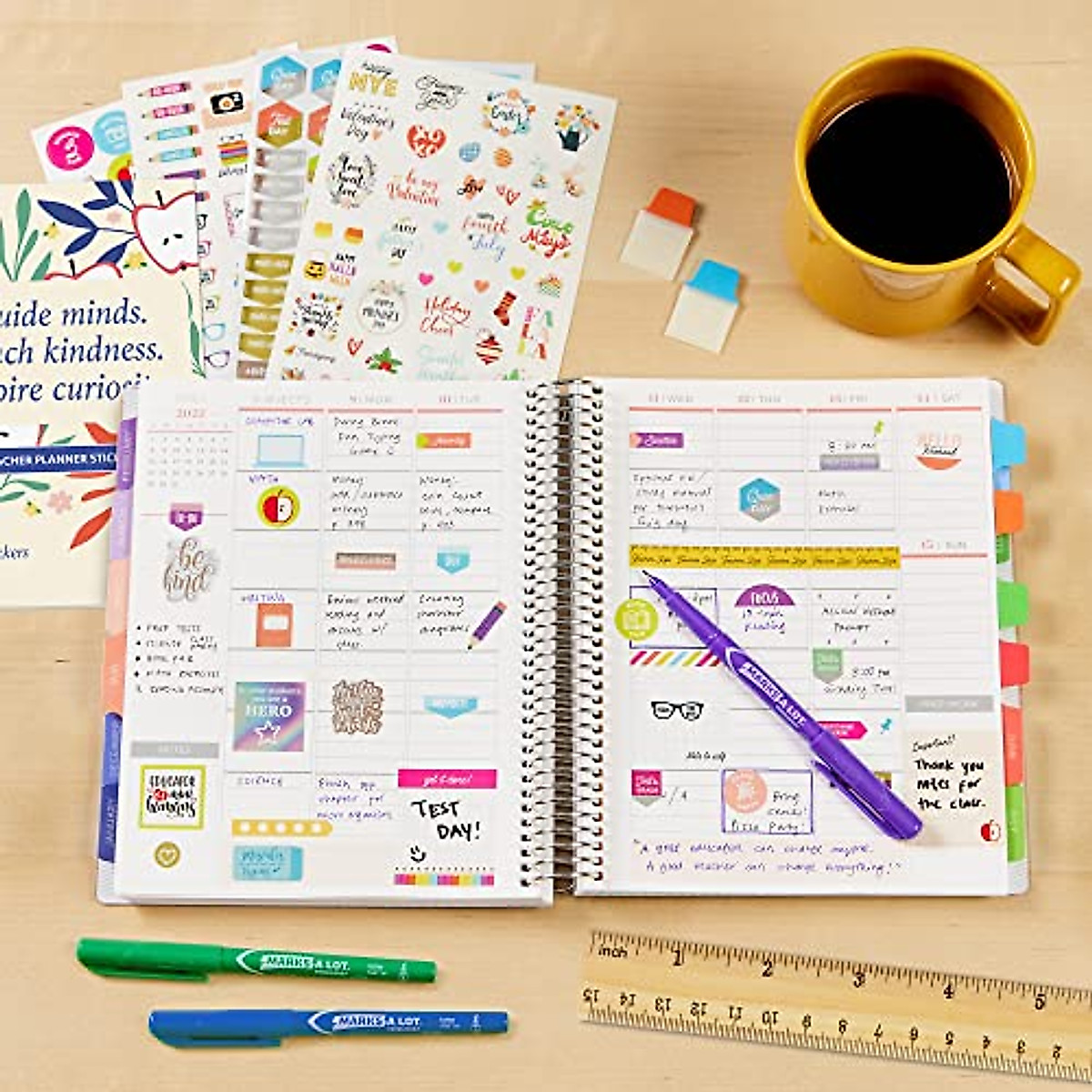 Avery Teacher Planner Stickers Pack, 30 Sheets of Teacher Planner Stickers, Set of 1,430 Stickers for Your Planner, Journal or Calendar (6781)