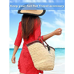 BBTO 6 Pcs Hat Clip for Summer Travel on Bag Luggage PU Leather Hat for Travel Hat Womens Sun Hat, Beach Hat Clip (Cute)