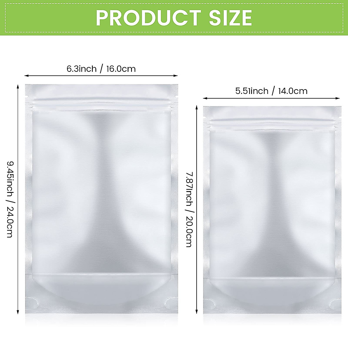 200 Pcs Resealable Bags Food Storage Sealable Bags for Packaging Clear Window Polyester Film pouch with Aluminum Foil Back Stand up Reusable Pouch for Small Business Party Favor(6.30 x 9.45 Inch)