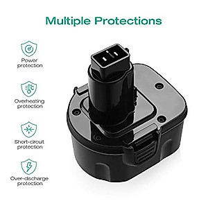 FirstPower 3.7Ah12V Battery - Compatible with DEWALT 12V DW9071 DW9072 DC9071 DE9037 DE9071 DE9072 DE9074 DE9075 152250-27 397745-01 2-Packs