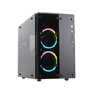 Rosewill CULLINAN PX RGB-ST ATX Mid-Tower Gaming PC Computer Case, Supports 240 & 280mm Liquid Coolers, 4 Dual-Ring Remote-Controlled 120mm RGB LED Fans & 80mm Rear Fan, Tempered Glass