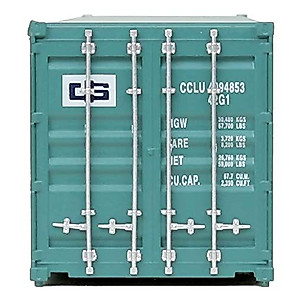 Walthers SceneMaster 949-8151 HO Scale Model of China Shipping (Green, White) 40' Corrugated Container