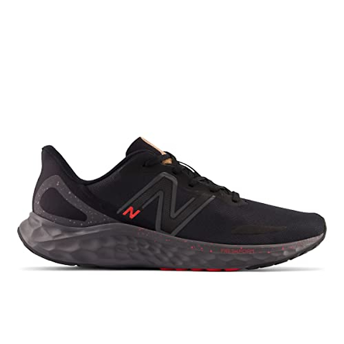 New Balance Men's Fresh Foam Arishi V4 Running Shoe, Black/Magnet/Electric Red, 11