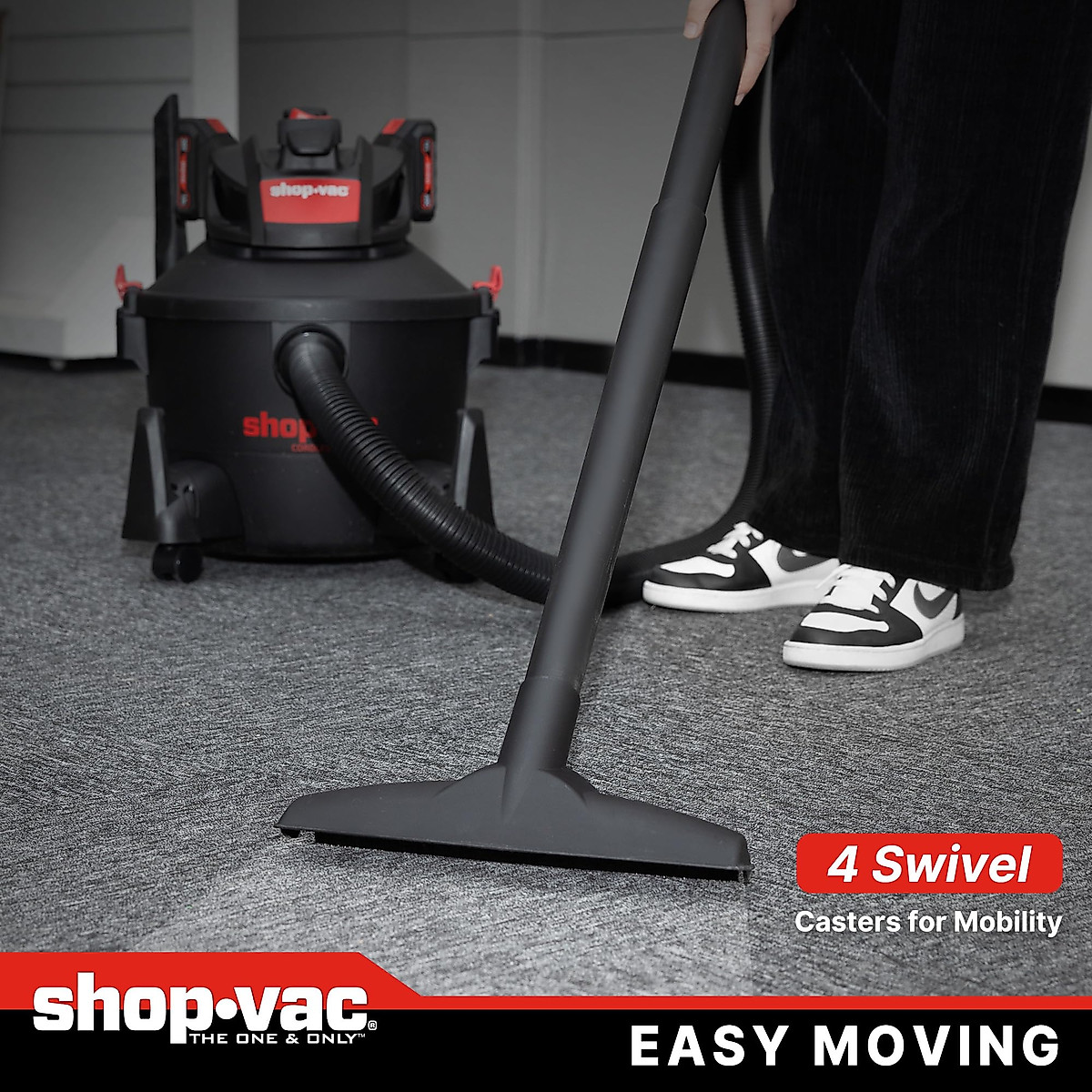 Shop-Vac 6 Gallon Wet Dry Vacuum Cleaner, 8.0 Peak Kpa Shop Vacuum with Blower Function, Cordless Vacuum Cleaner for Pet Hair, Jobsite, Garage, Home & Workshop