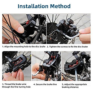 MOONDKIST Bike Disc Brake Kit, Bike Mechanical Disc Brake Set, Front and Rear Disc Brake for Road Bike, Mountain Bike