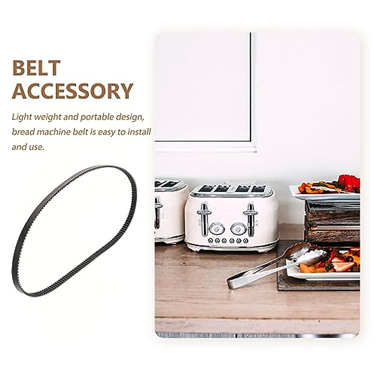 OSALADI Bread Machine Drive Belt for Bread Maker Machine Parts Leather Bread Maker Replacement Belt Tools