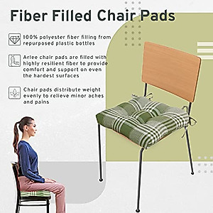 Arlee Exeter Set of 2 Chair Pad, Olive 2 Count