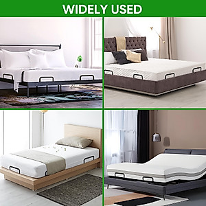 6Pcs Mattress Retainer Bar Mattress Slide Stopper from Sliding Non Slip Mattress Holder for Adjustable Bed Wider Taller Metal Mattress Holder for Wooden Bed Frame Black