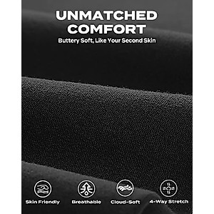 TNNZEET Capri Leggings for Women - Tummy Control Black Leggings with Pockets High Waisted Yoga Pants Workout Cycling Leggings