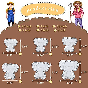 Flycalf Animal Cookie Cutters Set with Plunger Stamps Jungle Safari Animal Zoo Baking Dough Tools Holiday Shapes PLA Cutter Molds for Kids Decorative Party 3.5" Kitchen Cake Supplies