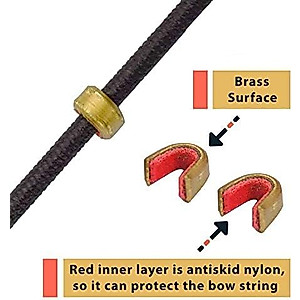 KESHES Bow string Nocking Points – Bowstring Nock Point Archery accessories, Brass Nocks for Recurve and compound Bow (Pack of 6)