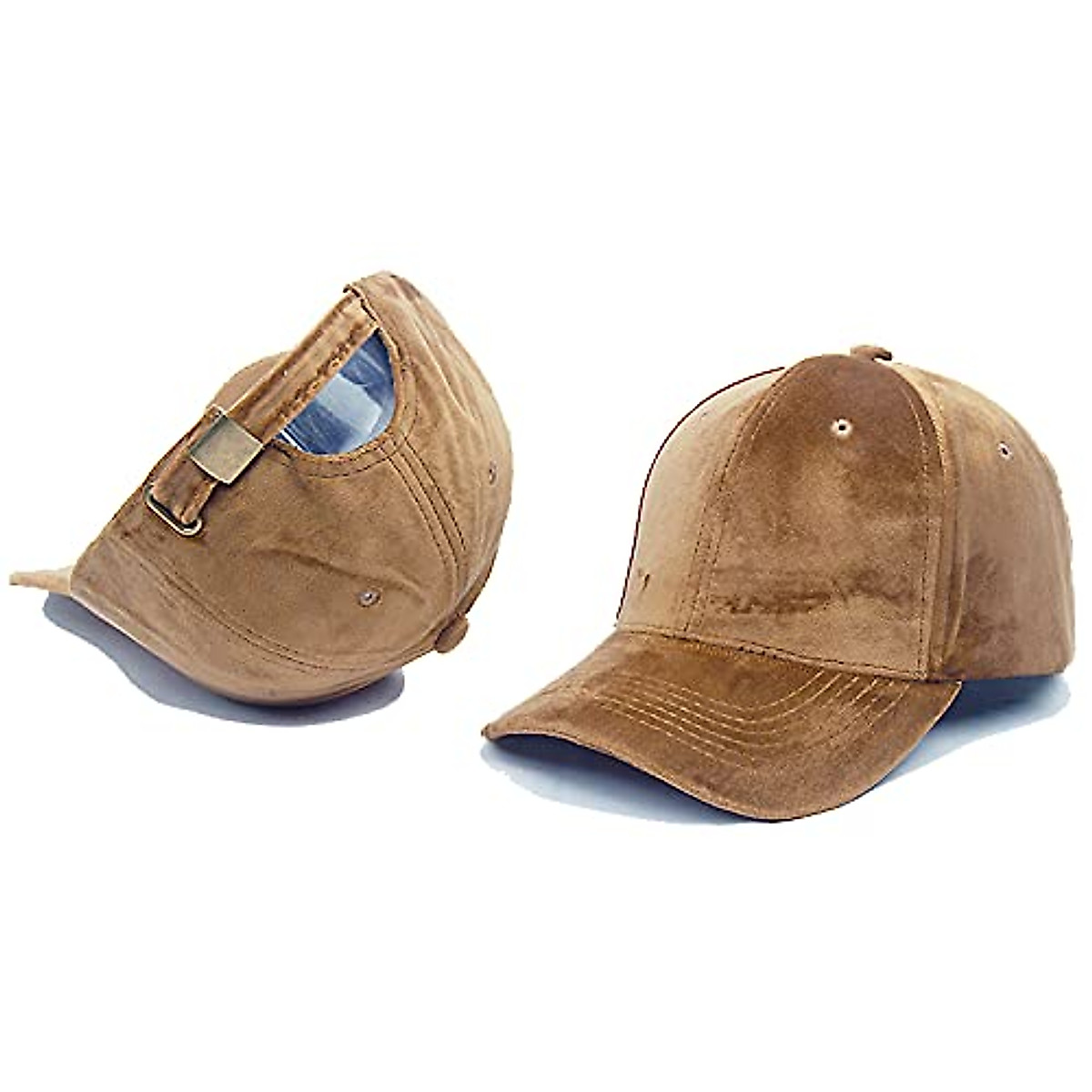 Women's Winter Fall Classic Style Velvet Baseball Cap 6 Panel Fashionable Adjustable Sports Hat for Women