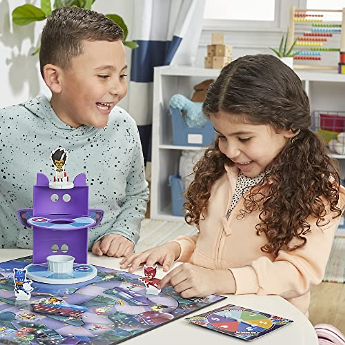 PJ Masks Hasbro Gaming HQ Rescue Kids Board Game, Preschool Games, Race to Stop Romeo, Includes 3D Plastic Tower, Kids Games Ages 4 and Up