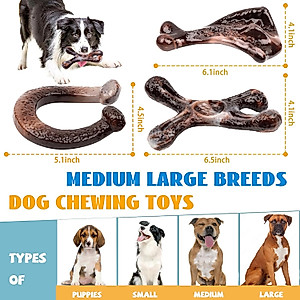 Petbuy 3 Pack Dog Chew Toys for Aggressive Chewers Indestructible Dog Tough Chew Toys,Bacon Flavor Durable Nylon Dog Bones Teething Toy for Dogs Gift,Small Medium and Large Dog Breeds