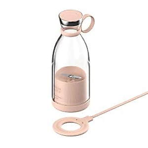 Shakedeck Portable Blender,Personal Blender for Shakes and Smoothies,12 oz Personal Blender with Rechargeable USB (Pink)