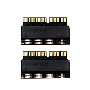 JMT M.2 NGFF Adapter NVMe PCI-E x4 M2 to SSD Compatible with A-pple Laptop,Mac-Book Air Pro 2013 2014 2015 A1465 A1466 A1502 A1398 (2Pcs)