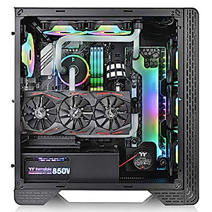 Thermaltake S300 Tempered Glass Edition ATX Mid-Tower Computer Case with 120mm Rear Fan Pre-Installed CA-1P5-00M1WN-00