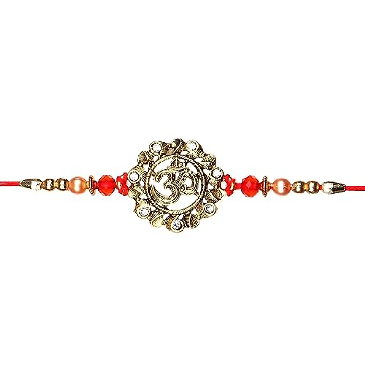 CHERKRAFT Rakhi Thread for Brother Men/Boy - Designer Rakhi with OM Symbol for Rakshabandhan (Pack of 1) (Design 2)