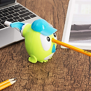 Mr. Pen- Pencil Sharpener, Owl Shaped Sharpener with Hat, Pencil Sharpener for Kids, Pencil Sharpener for Colored Pencils, Pencil Sharpener Manual, Cute Pencil Sharpener, Fun Pencil Sharpener