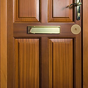 NU-SET Lock | Steel Plate Door Hole Cover | Door Lock Hole Cover with Brass Finish | Home Improvement & Door Hardware (Brass)