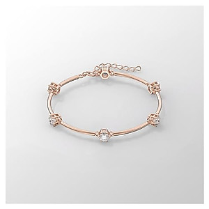 Swarovski Constella Bangle Bracelet, Delicate Clear Crystals on a Rose-Gold Tone Finish Setting, Part of the Swarovski Constella Collection