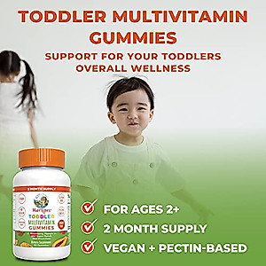 Toddler Multivitamin Gummies & USDA Organic Elderberry Liquid Drops for Toddlers Bundle by MaryRuth's | Vitamin C, D3, Zinc | Overall Health | Vegan | Non-GMO | Gluten Free