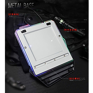 HiGOGO G40 Wired 35 Keys One-Handed Gaming Keypad Rainbow LED Backlight with Large Wrist Pad Membrane Keyboard (Sliver)