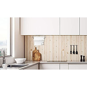 CAXXA Adhesive Under Cabinet Paper Towel Holder Dispenser with Screws for Kitchen Utility Room Laundry Pantry Chrome(1 Pack)