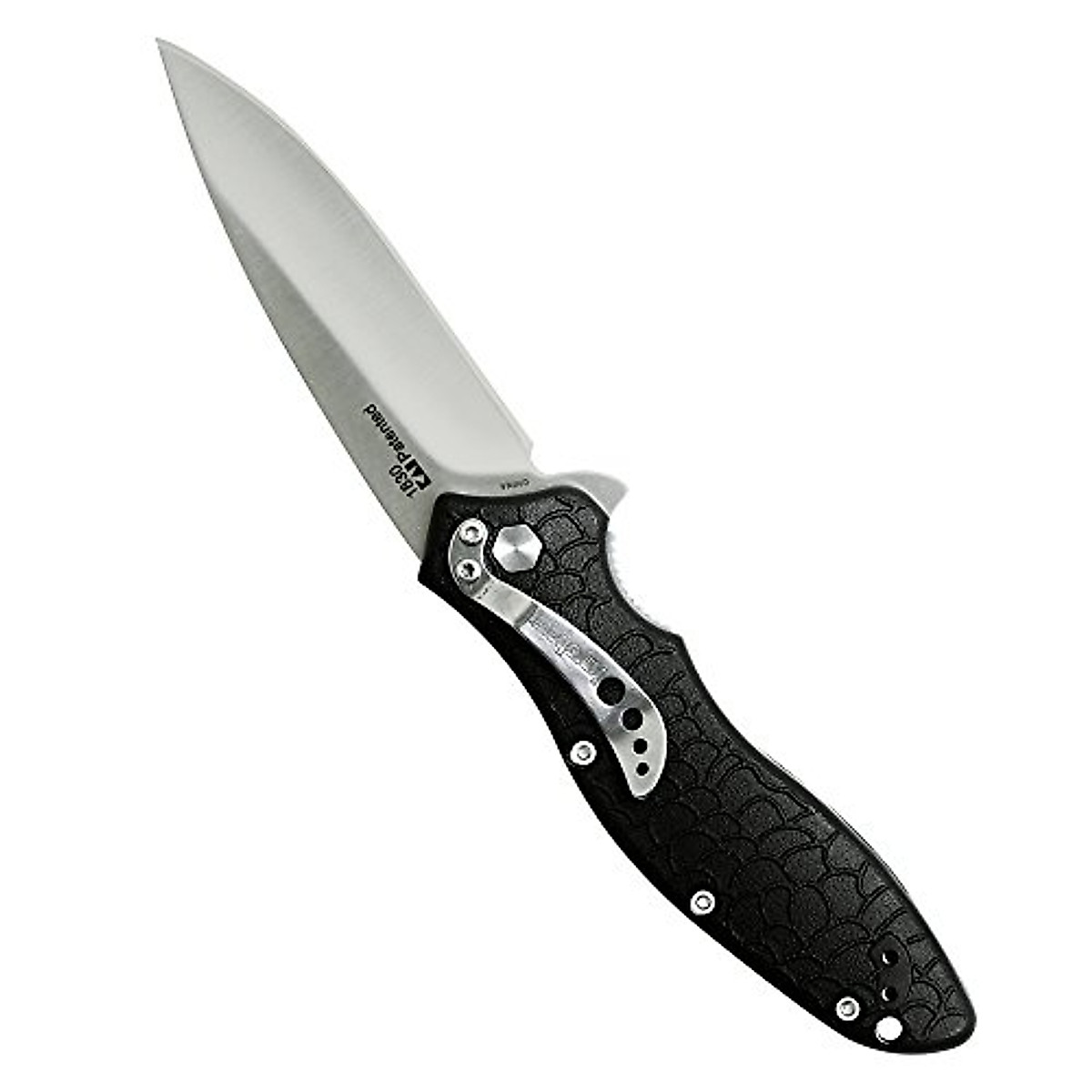 Kershaw Oso Sweet EDC Pocketknife, 3" 8Cr13MoV Steel Drop Point Blade, Assisted Folder Opening with Flipper, Liner Lock System, Black