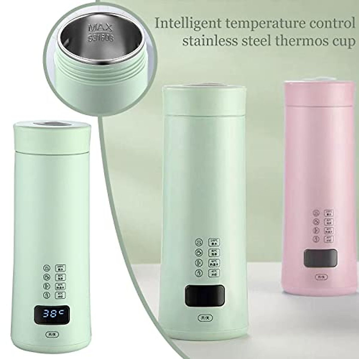 Portable Electric Kettle Temperature 400ML Electric Bottle Temperature Control Appliances Trip Kitchen For Home Smart Kettle