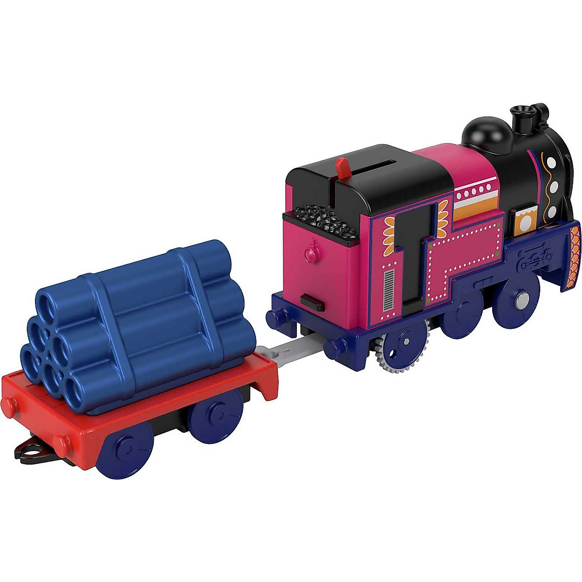Fisher-Price Thomas and Friends Ashima Toy Train, Battery-Powered Motorized Engine with Cargo Car for Preschool Pretend Play
