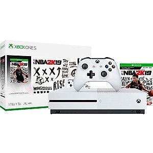 Newest Microsoft Xbox One S 2TB Hard Drive NBA 2K19 Bundle Console (4K Ultra HD Blu-ray) with Wireless Controller | Dolby Atmos Sound | Wi-Fi | USB 3.0 (Renewed)