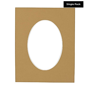 CountryArtHouse Rattan Beige Acid Free 20x38 Oval Picture Frame Mat with White Core Bevel Cut for 16x32 Pictures - Fits 20x38 Frame - Pack of 1 Matboard Show Kit with Acid Free Backing & Clear Bag