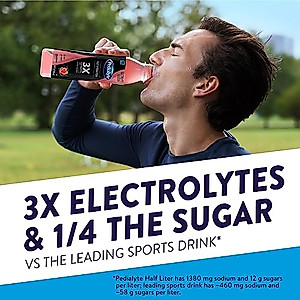 Pedialyte Electrolyte Solution, Strawberry, Hydration Drink, 12 bottles, half liter each