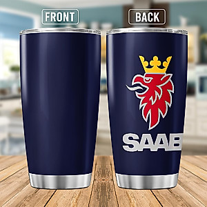 Tumbler Saab Iced Steel Insulated Coffee 20 30 Oz Travel Hot Office Tea Stainless