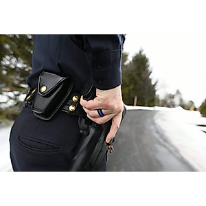 Thin Blue Line Silicone Ring