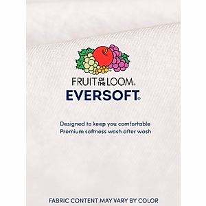 Fruit of the Loom mens Eversoft Cotton T-shirts (S-4xl), Crew - 2 Pack Black, Large US