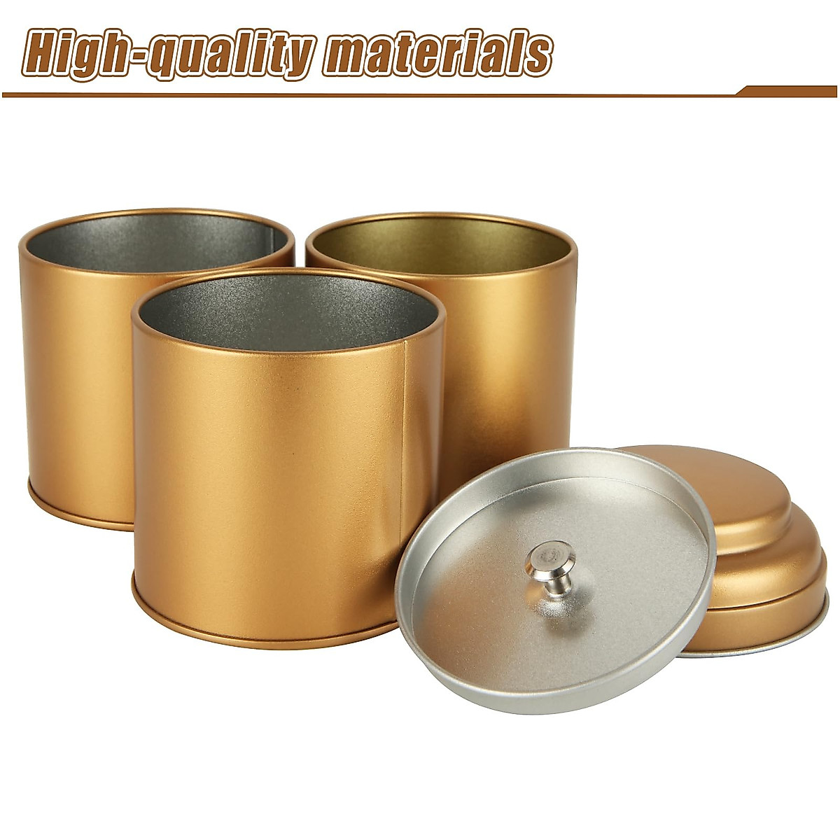 Oungy 12 PCS Small Tea Tin Canisters with Airtight Double Lids 8 OZ Loose Leaf Tea Storage Tea Containers Round Tin Can Box for Loose Tea Spices Cube Sugar