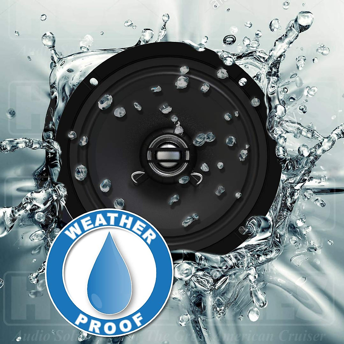 Hogtunes G4 SG KIT-RM with 225 Watts RMS Amplifier & 6.5" Front Speakers (2 Pack), Fits 2014-2024 Harley-Davidson Motorcycles