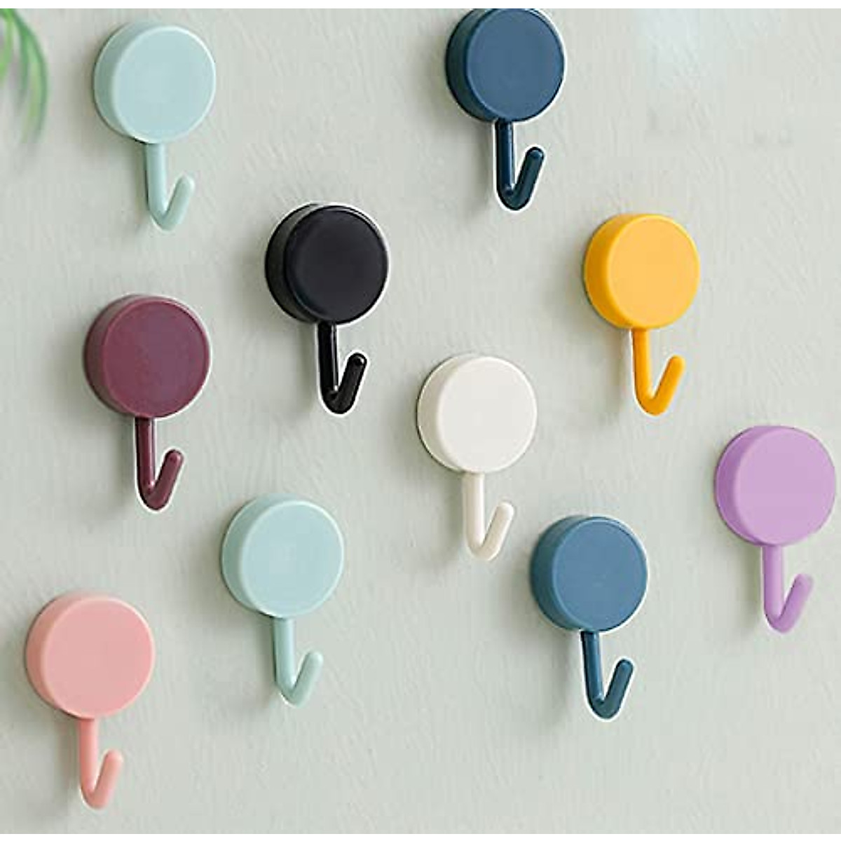 XDCHLK 10PCS Self Adhesive Wall Hook Strong Without Drilling Coat Bag Bathroom Door Kitchen Towel Hanger Hooks Home