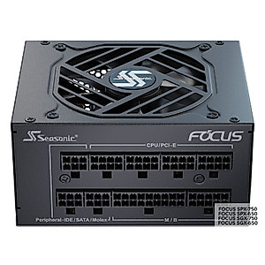 Seasonic Focus SGX-750 | 750W | 80+ Gold | Full-Modular | SFX Form Factor| Low Noise | Premium Japanese Capacitor | 10 Year Warranty | Nvidia RTX 30/40 Super & AMD GPU Compatible (Ref. SSR-750SGX)