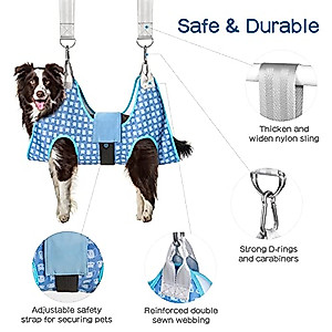 DoggyDobby Dog Grooming Hammock Harness, Pet Grooming Hammock for Cats & Dogs, Dog Sling for Nail Clipping/Trimming(Medium)