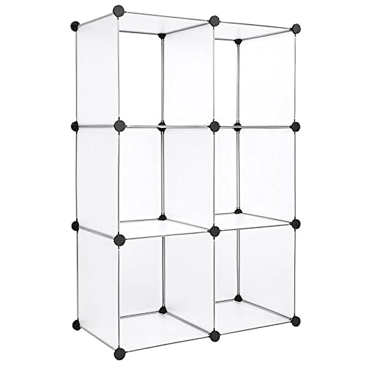 Modular Closet Systems Organizer 6-Cube Shelf Organizers with Shoe Rack DIY Plastic Storage Cubes for Efficient Space Saving