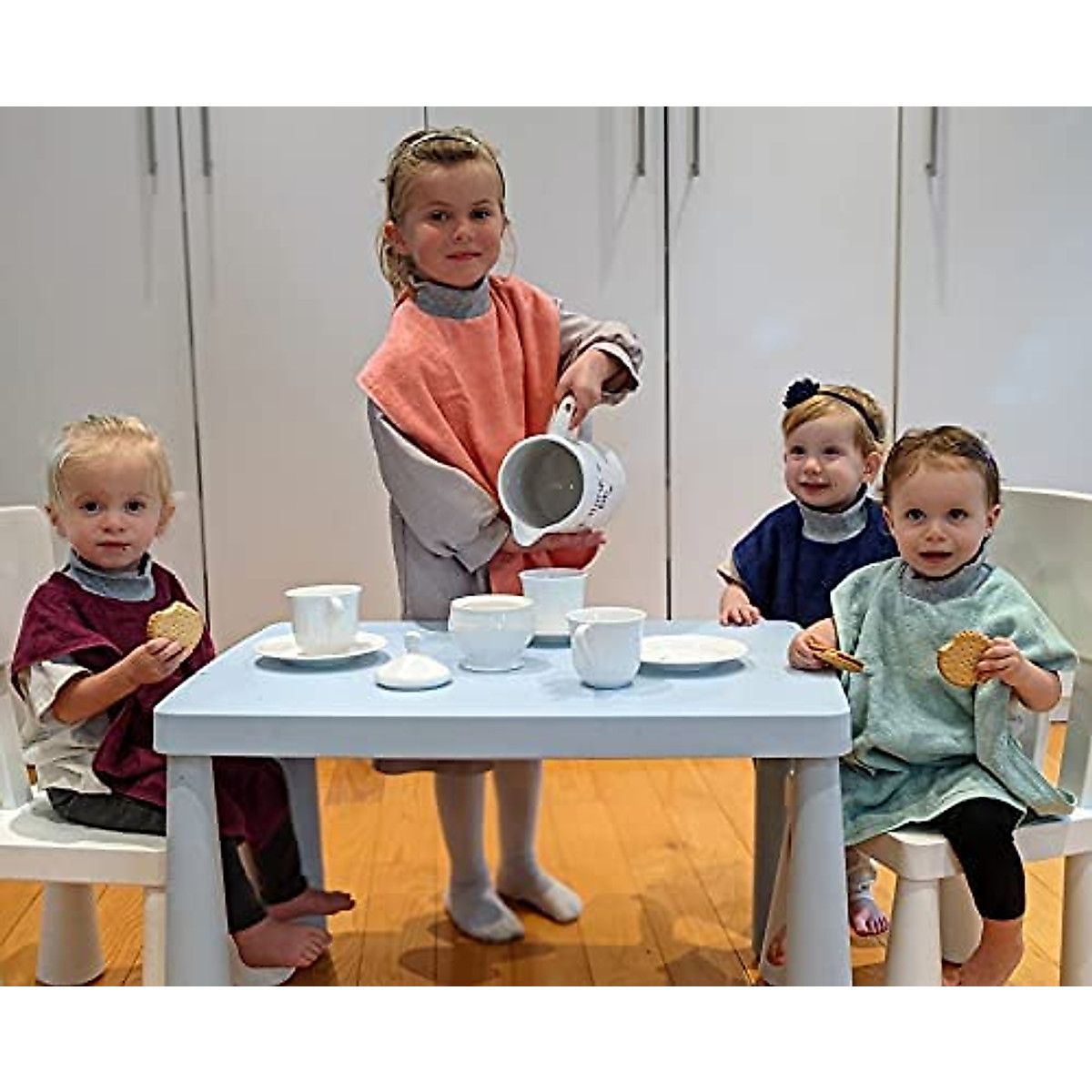 MATZ Terry Towel Snap On Toddler Bibs | Baby Bibs For Drooling And Teething | Full Coverage Bibs For Babies | Ultra Absorbent 100% Cotton Bibs | Unisex Baby Bibs With Soft Ribbed Neck