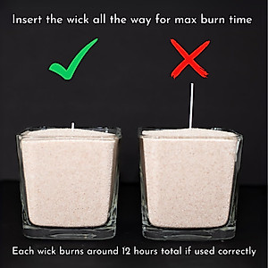 Foton Pearled Candle Colored 18 Oz - Black Unscented Non Toxic Luxury Long Lasting Powder Candles up to 120 Hours - Refillable Candle Sand with 30 Wicks for Candle Making