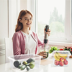 Plastic storage bins with lids, 6 Pack Stackable storage containers,5 Qt Clear storage organizer Small cubby storage,Stackable Cubby Containers (11.8x7.87x4.9") (Clear)