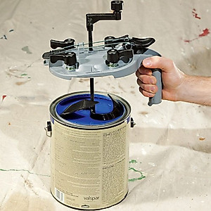 Mixing Mate Paint Lid – Gallon Size Paint Can Pour Spout – Easy, Mess-Free Mixing Mate Paint Can Lid – Pistol Grip Handle Paint Mixers to Stir, Pour, & Store – Simply Twist to Secure