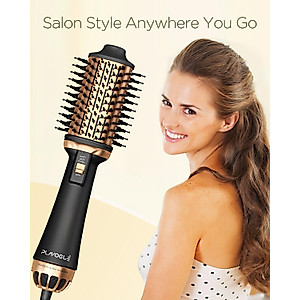 Plavogue Blow Dryer Brush,Dual Voltage Hair Dryer Brush for European Travel, One-Step Hot Air Brush in One with Volumizer & Negative Ionic Anti-frizz, Suitable for Styling, Oval Shap